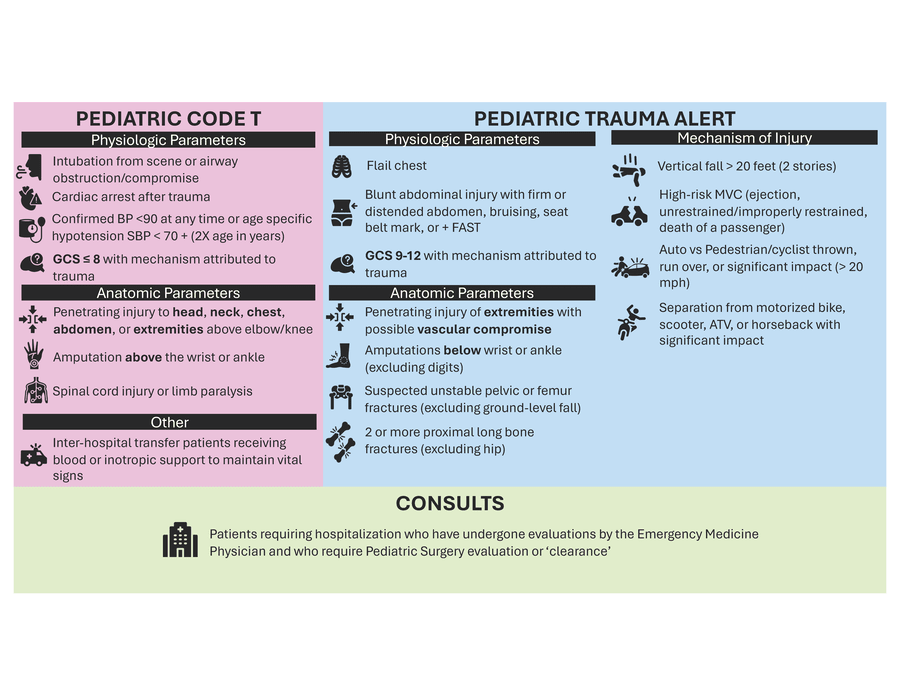 Pediatric Trauma Activation Criteria | Stony Brook Trauma Center